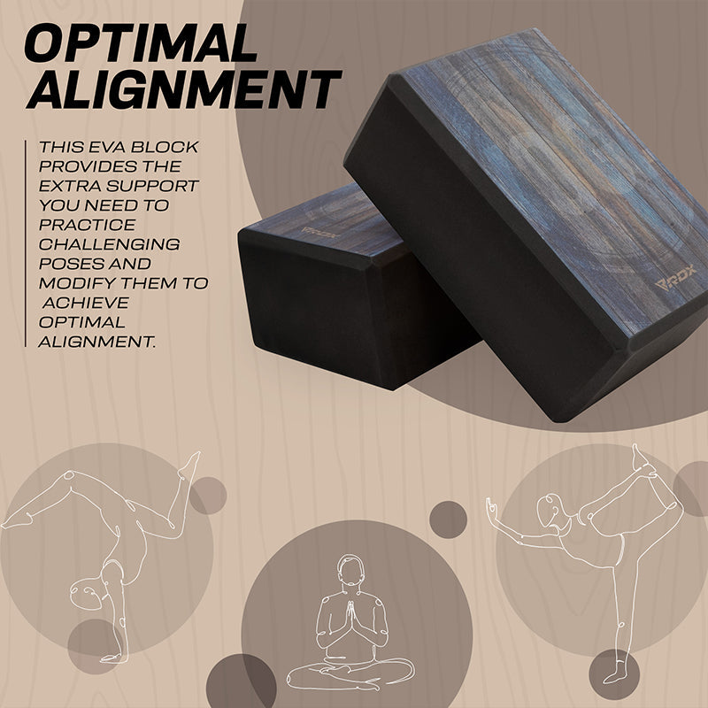 Yoga Blocks Yoga Block Set Of 2 - High Density EVA Foam Blocks, 9x6x3 ...